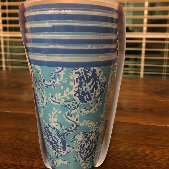 Lilly Pulitzer | Dining | Nwt Lilly Pulitzer Turtley Awesome Pool Cups ...